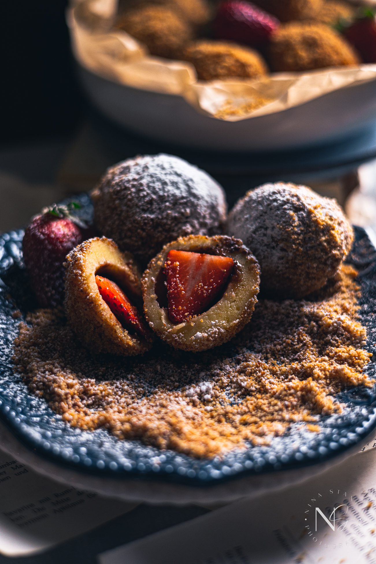 Indulgent Austrian Curd Cheese Dumplings with Strawberries