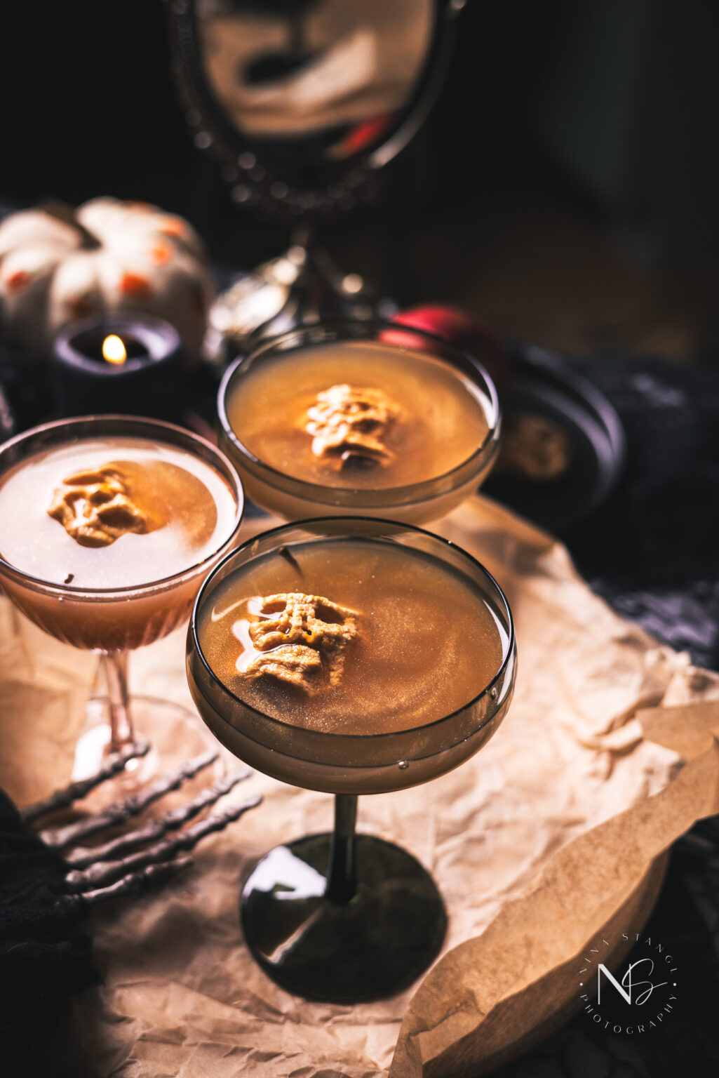 Scary Halloween Punch Recipe with Shrunken Apple Heads