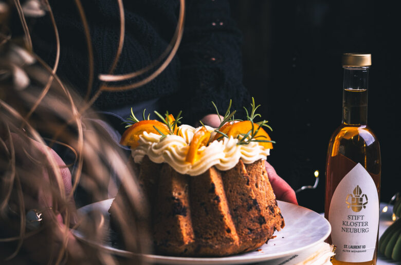 Elegant Brandy Spice Cake with Candied Oranges Recipe